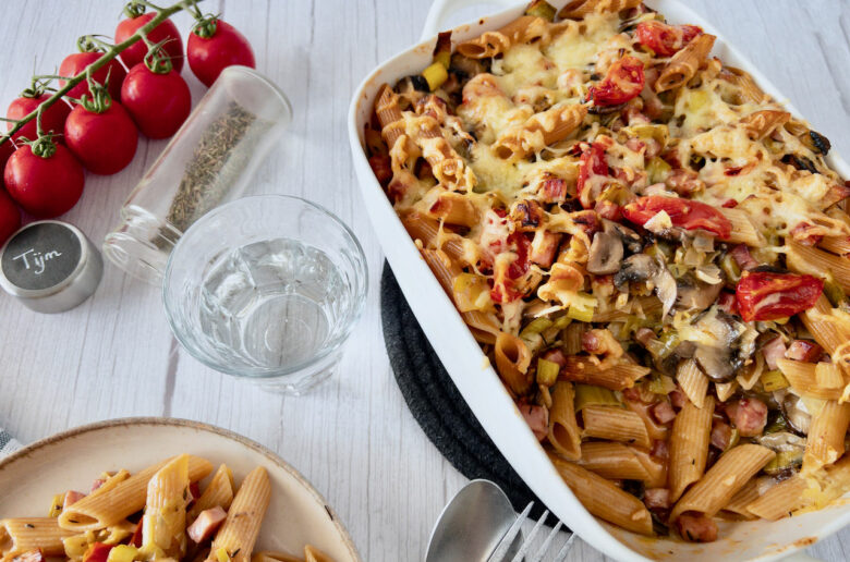 Pasta met prei - Gezin over de Kook