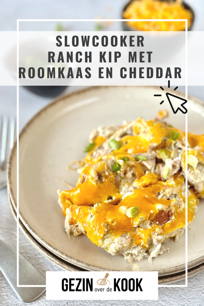 Ranch kip met roomkaas uit de slowcooker - Gezin over de Kook